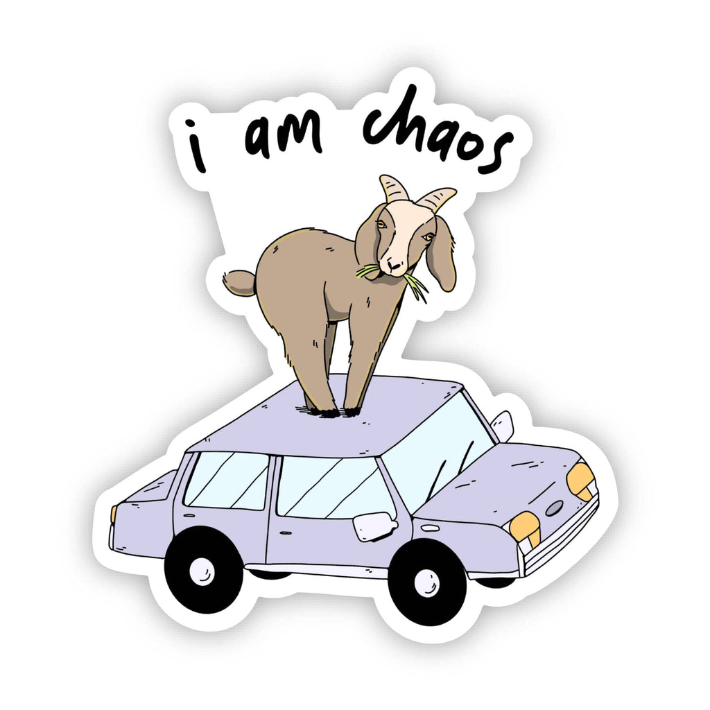 I Am Chaos Goat Sticker – Nomadic Knits